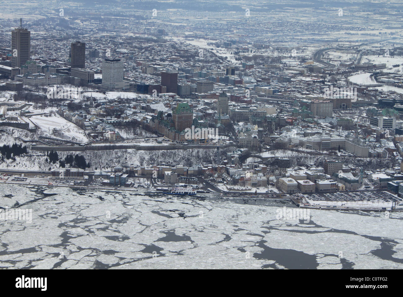 Aerial view of Fairmont Chateau Frontenac , Quebec City Stock Photo - Alamy