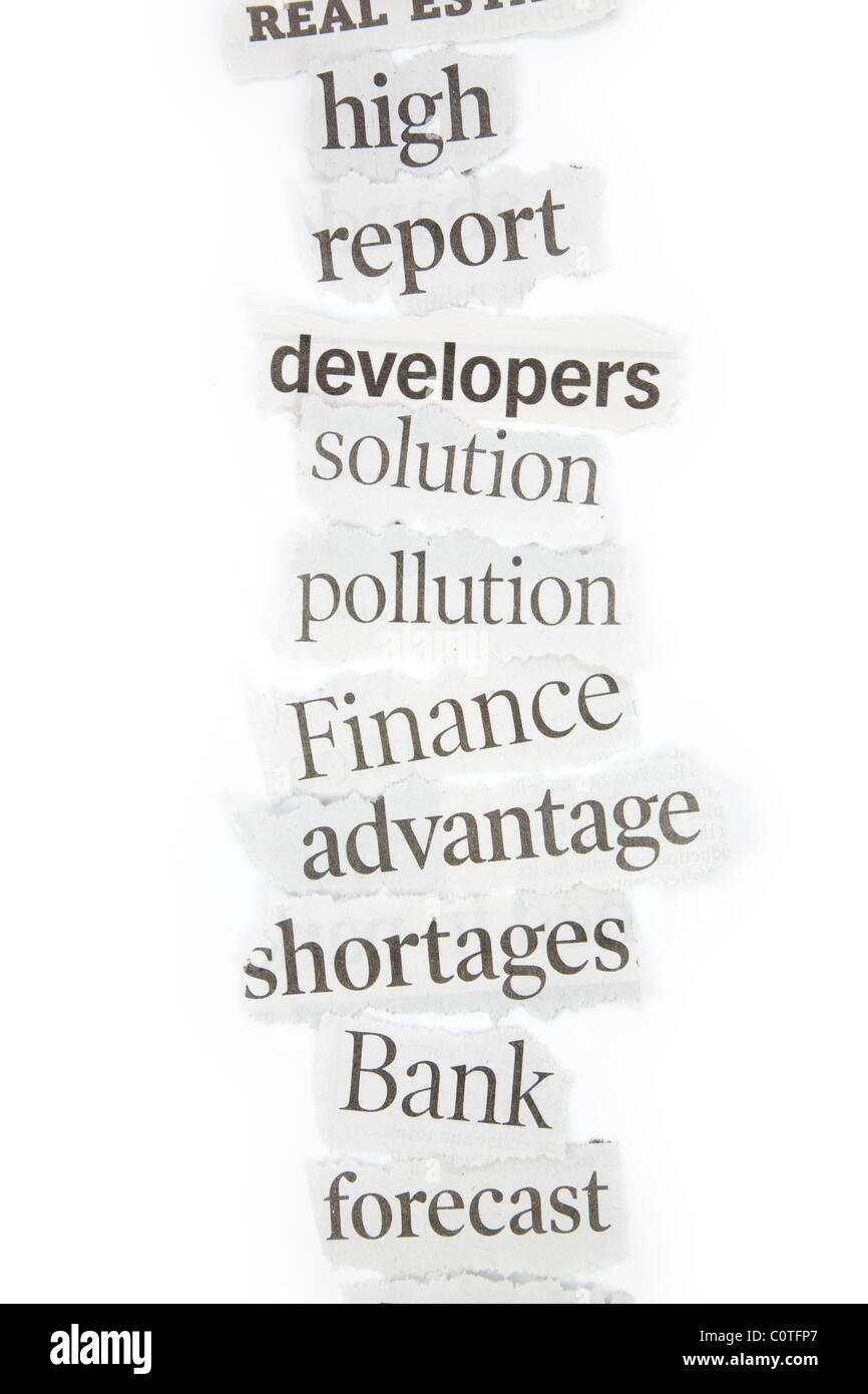 Newspaper Headlines close up for background Stock Photo - Alamy