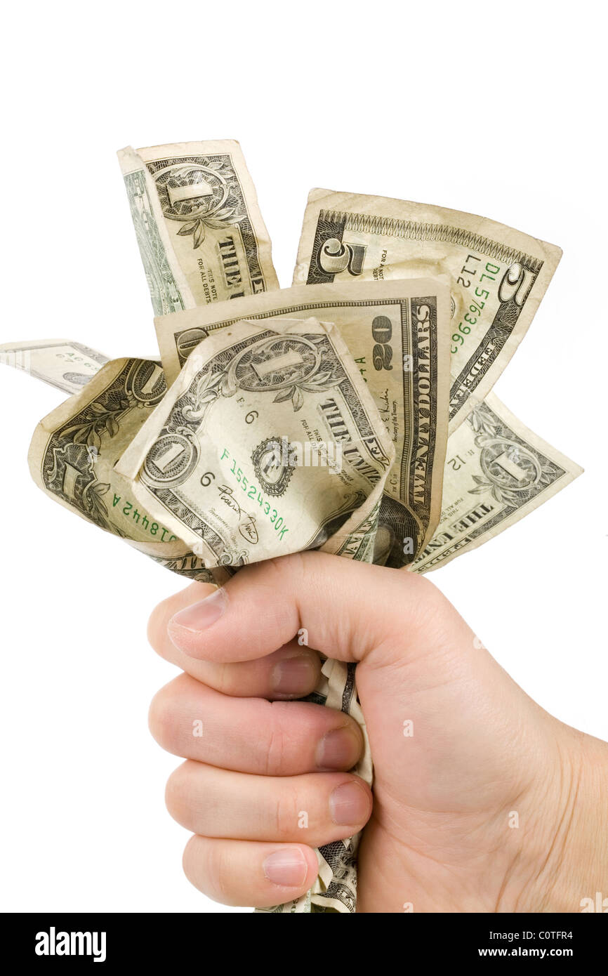 Hand full us dollars financial hi-res stock photography and images - Alamy
