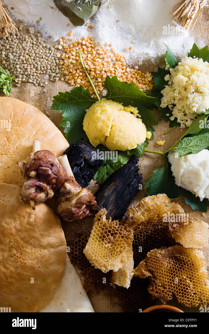 Human diet in the Stone Age Stock Photo - Alamy