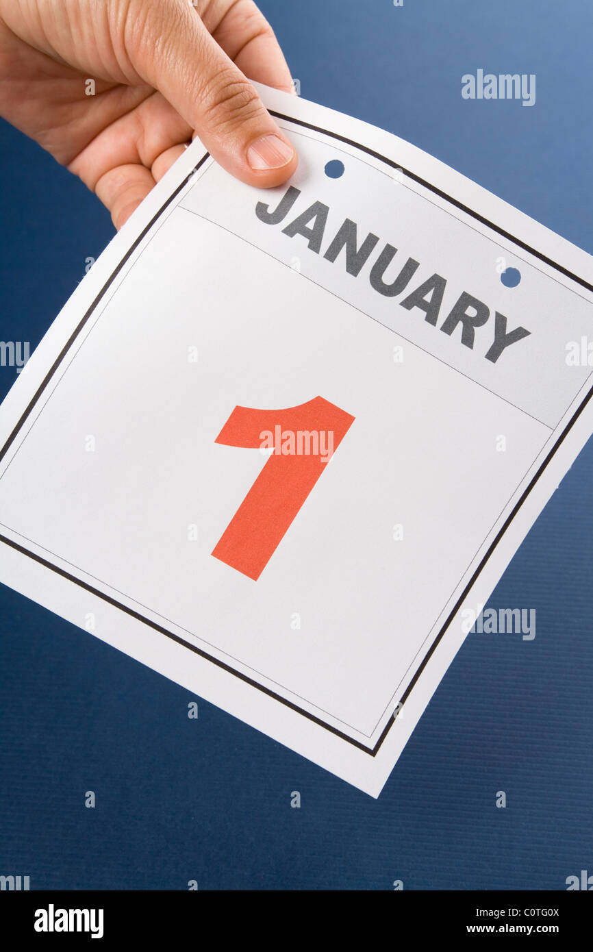 New Year, calendar date January 1 for background Stock Photo - Alamy