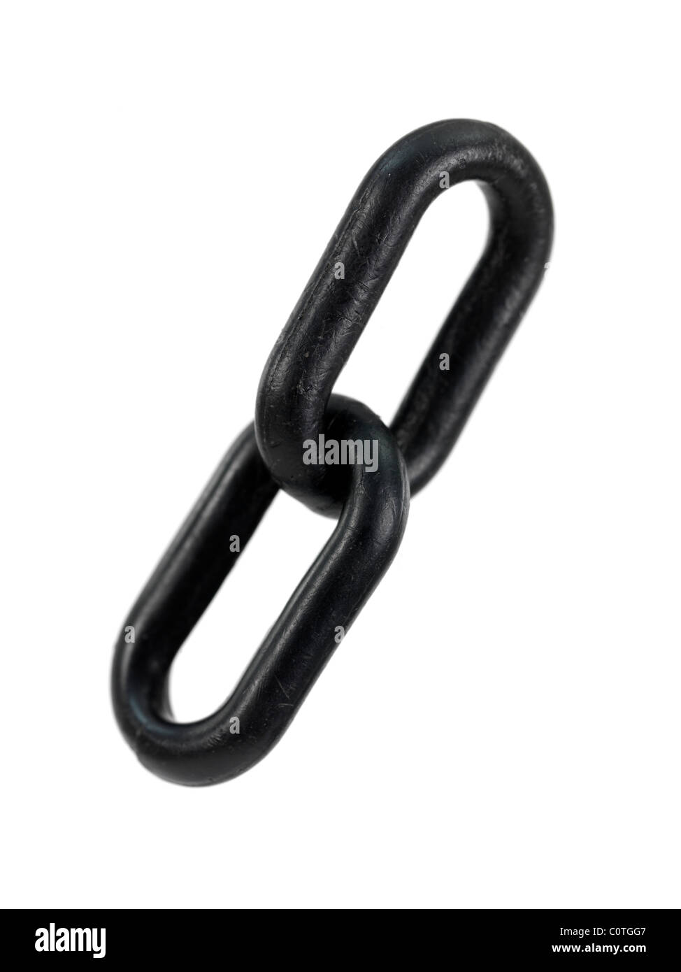 A black chain isolated against a white background Stock Photo - Alamy