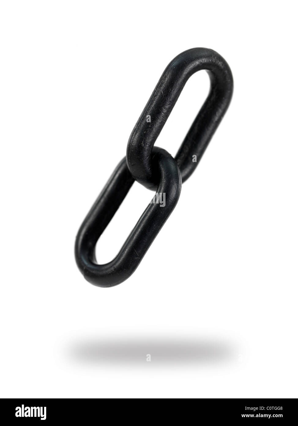 A black chain isolated against a white background Stock Photo - Alamy