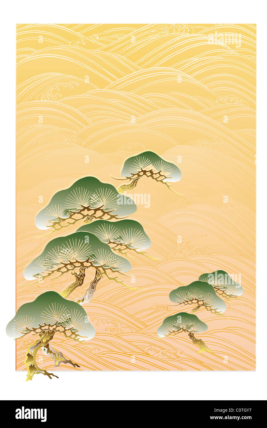 Japanese Pine Tree Painting