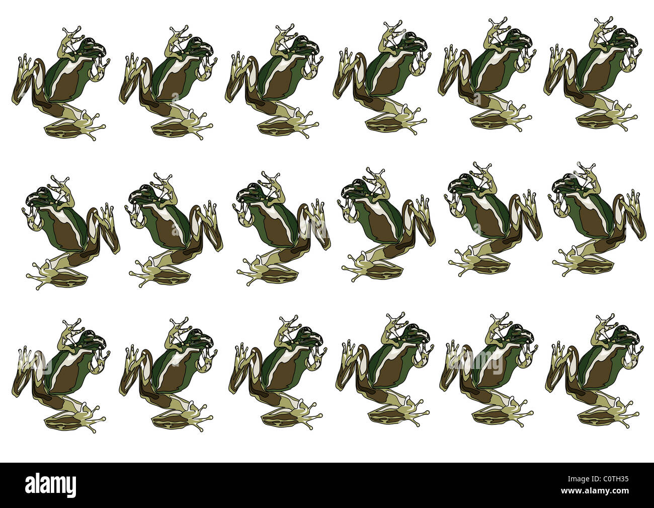 Pattern of Japanese Painting, Japanese Tree Frog Stock Photo - Alamy