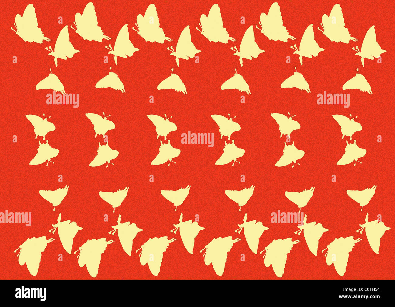 Pattern of Japanese Painting, Butterfly Stock Photo - Alamy
