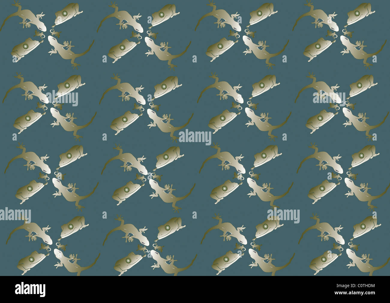 Pattern of Japanese Painting, Lizard Stock Photo - Alamy