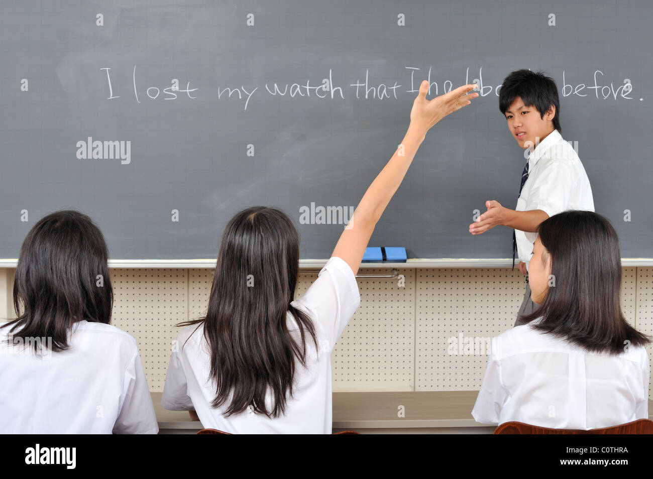 High School Students in Classroom Stock Photo - Alamy