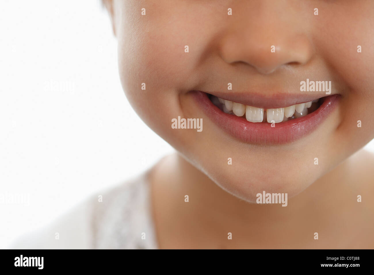Girl Showing Teeth Stock Photo - Alamy