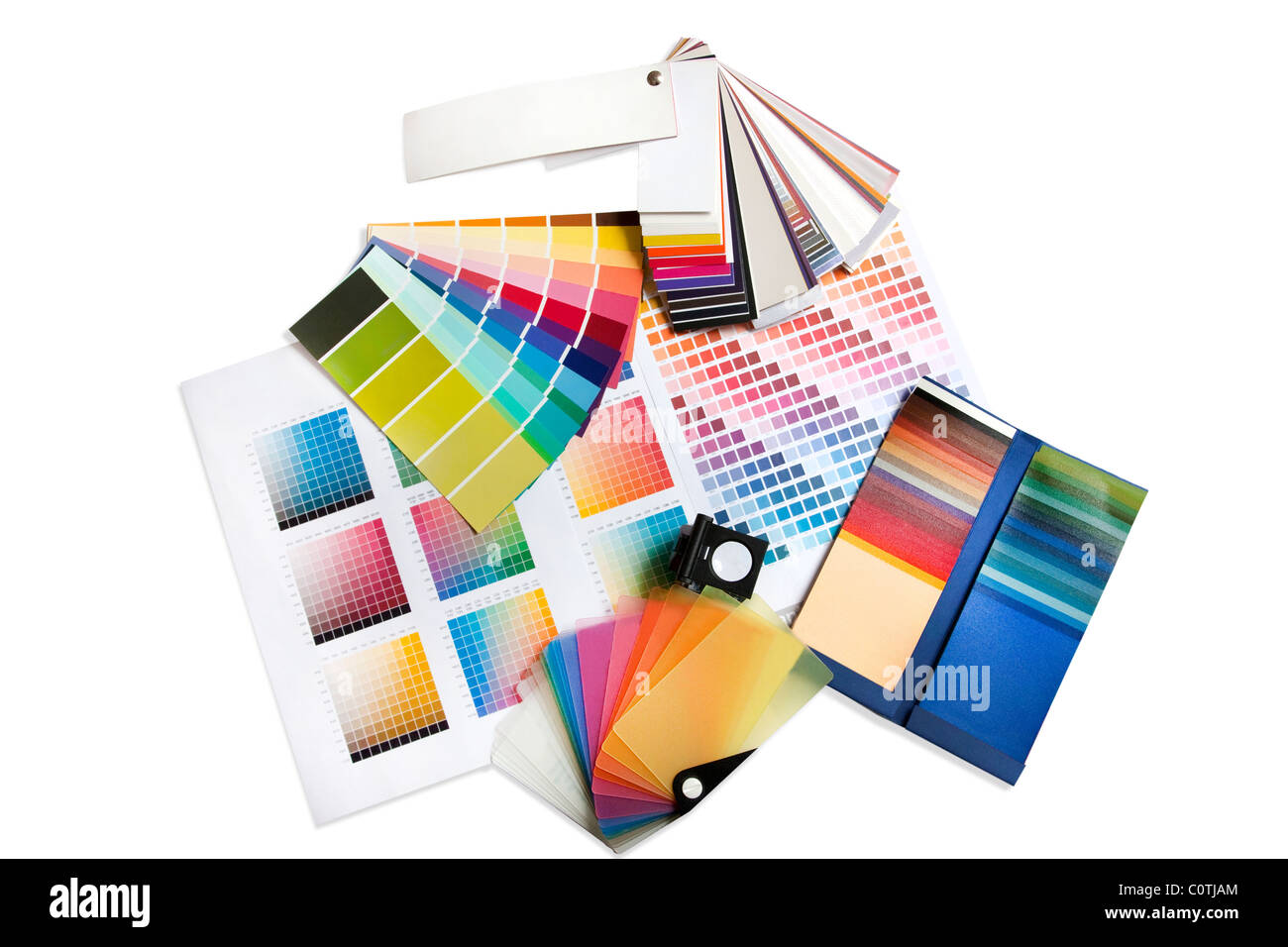 Big group selection of coloured swatches and pantone chips Stock Photo ...