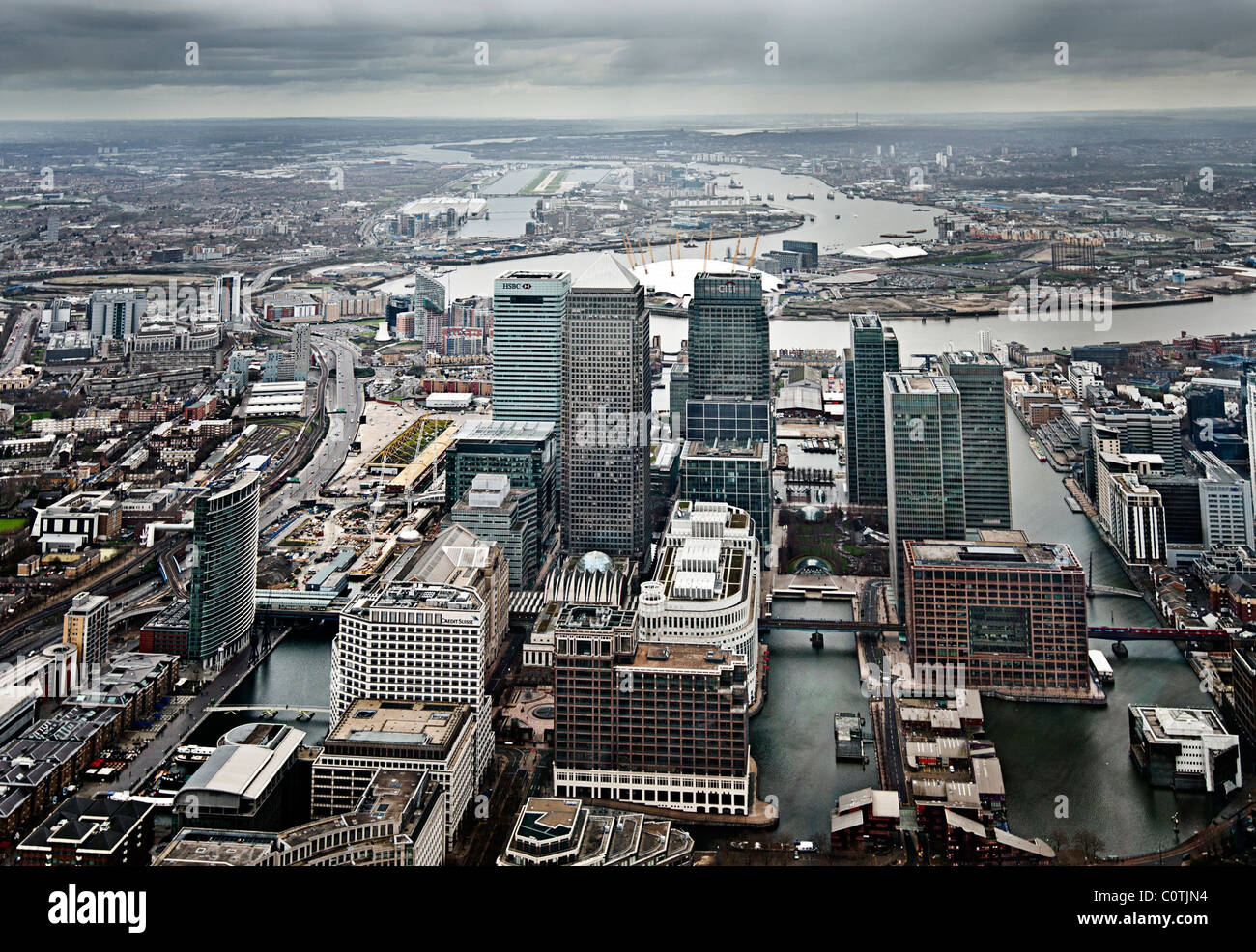 Canary wharf aerial hi-res stock photography and images - Alamy