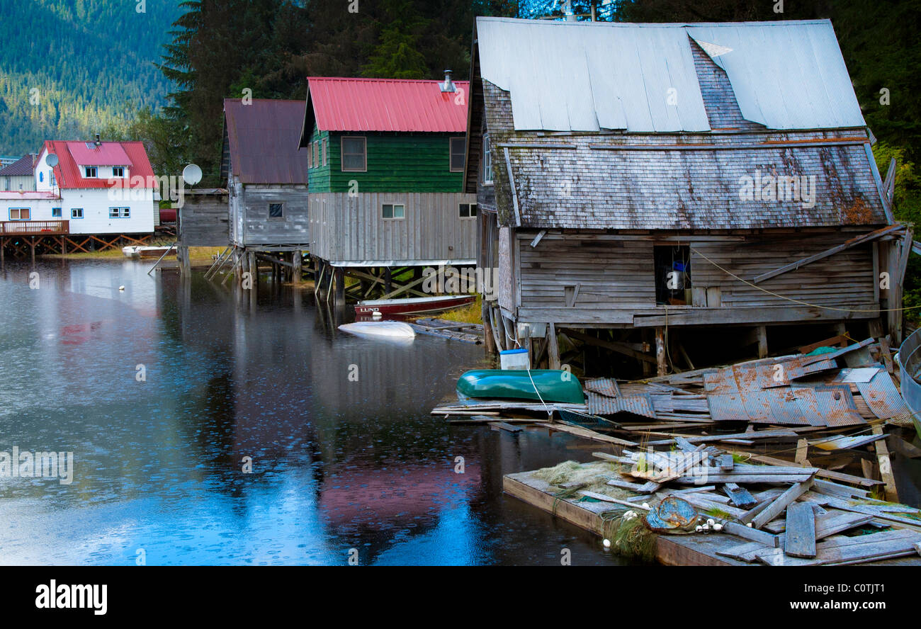 "Rainy Day in Petersburg Alaska Stock Photo - Alamy