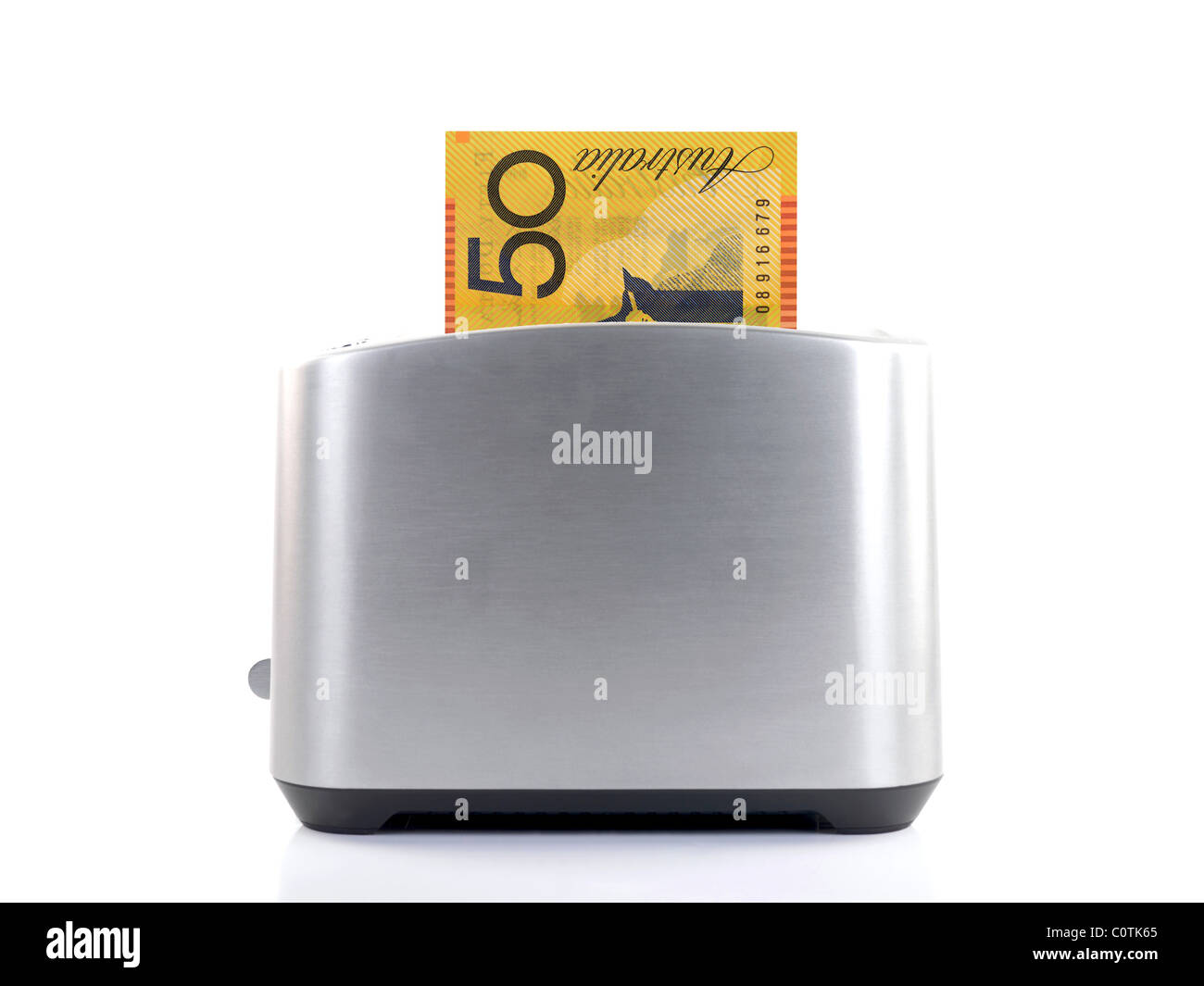 A toaster popping up an Australian twenty dollare note Stock Photo - Alamy
