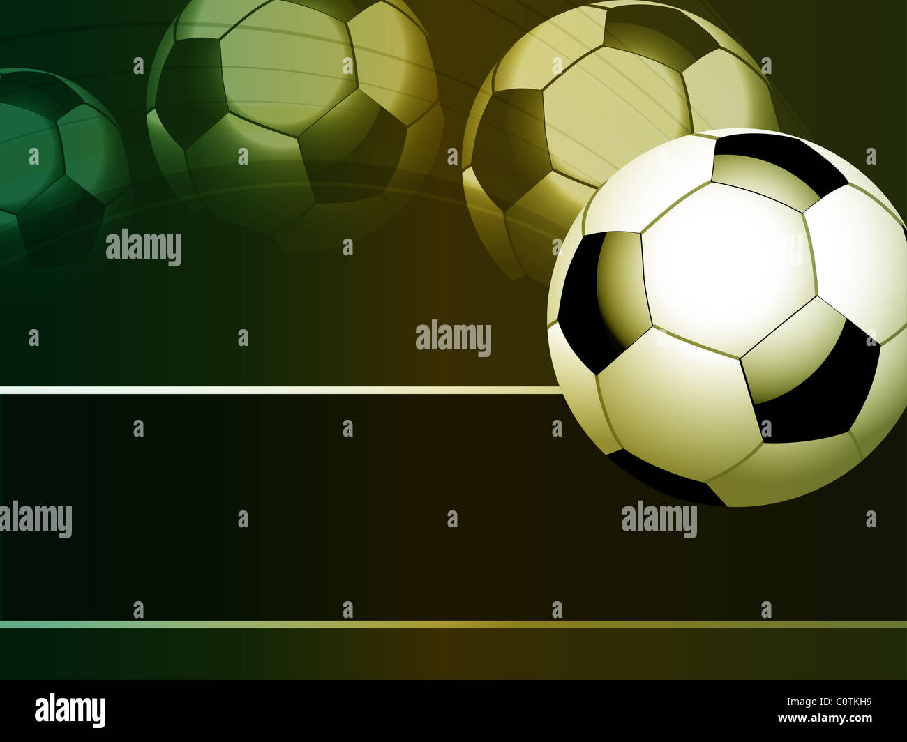 Vector illustration of detailed flying football Stock Photo - Alamy