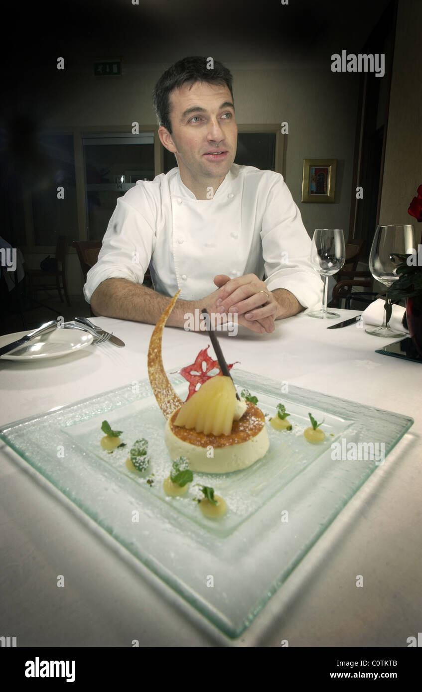 Michelin star chef Martin Wishart in his restaurant Leith Edinburgh ...