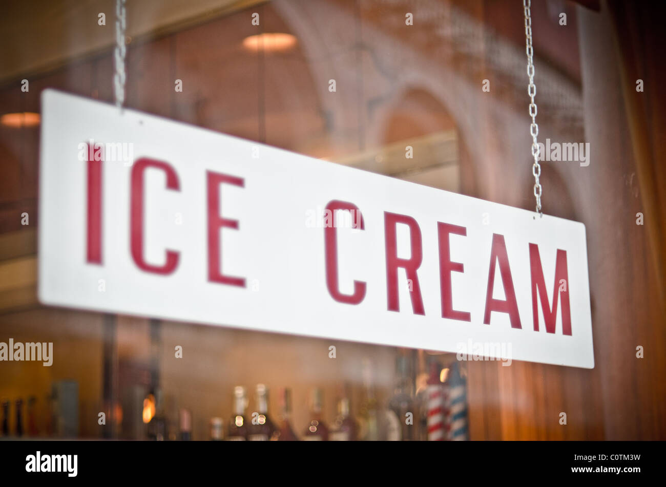 1950s Ice Cream parlour sign Stock Photo - Alamy