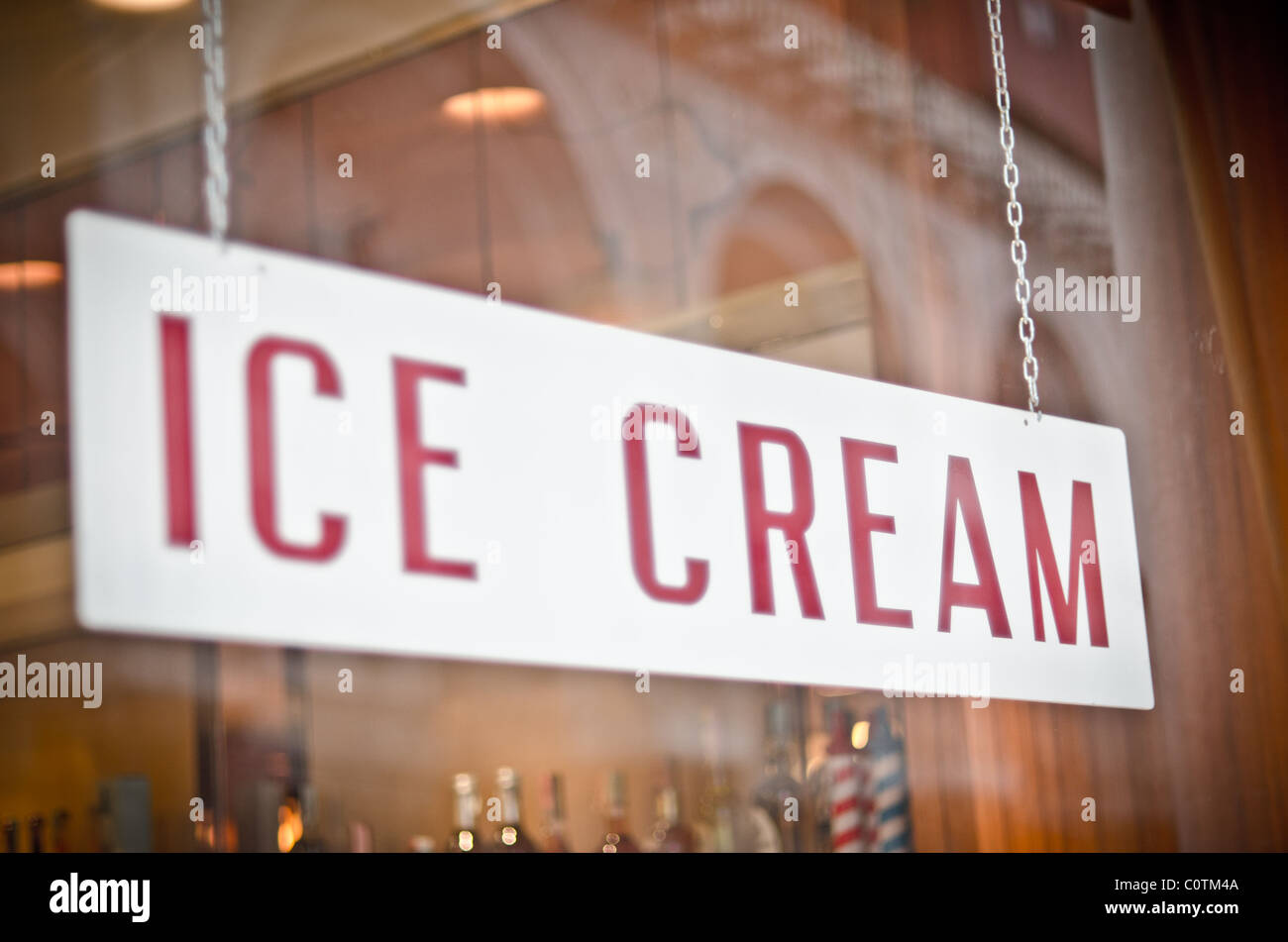 Ice Cream Parlour sign Stock Photo - Alamy
