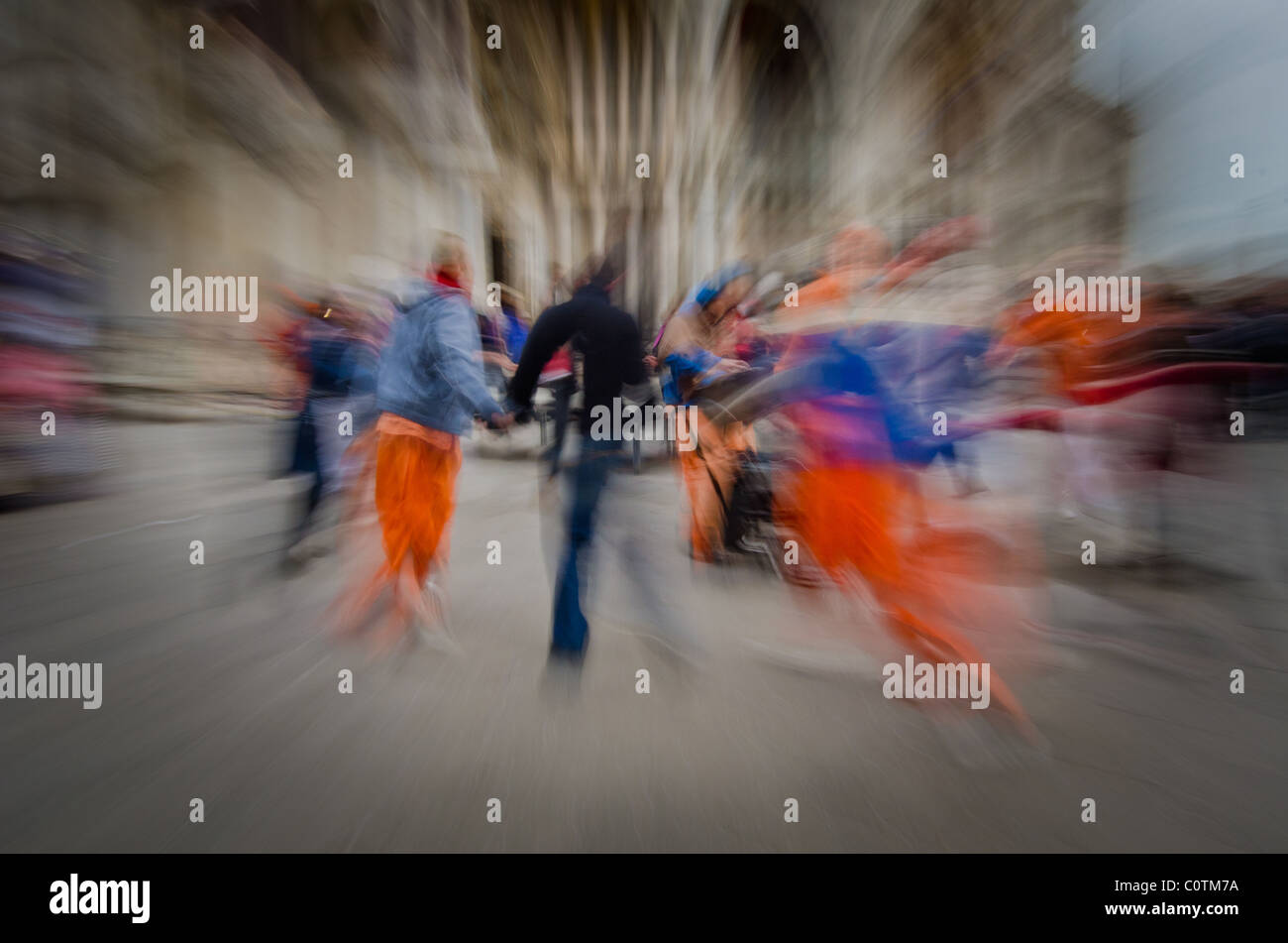 Hare Krishna devotees singing & dancing in St. Mark's square Venice ...