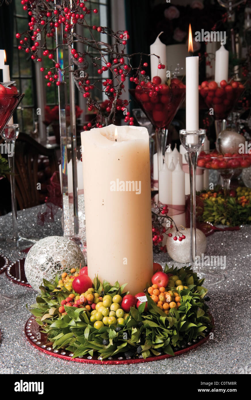Stunning Christams table display Stock Photo - Alamy