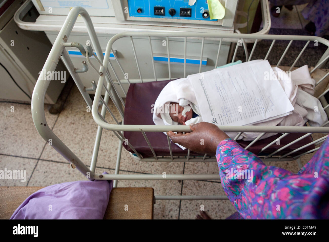 A premature baby receives care in the Special Care Baby Unit at Mulago ...