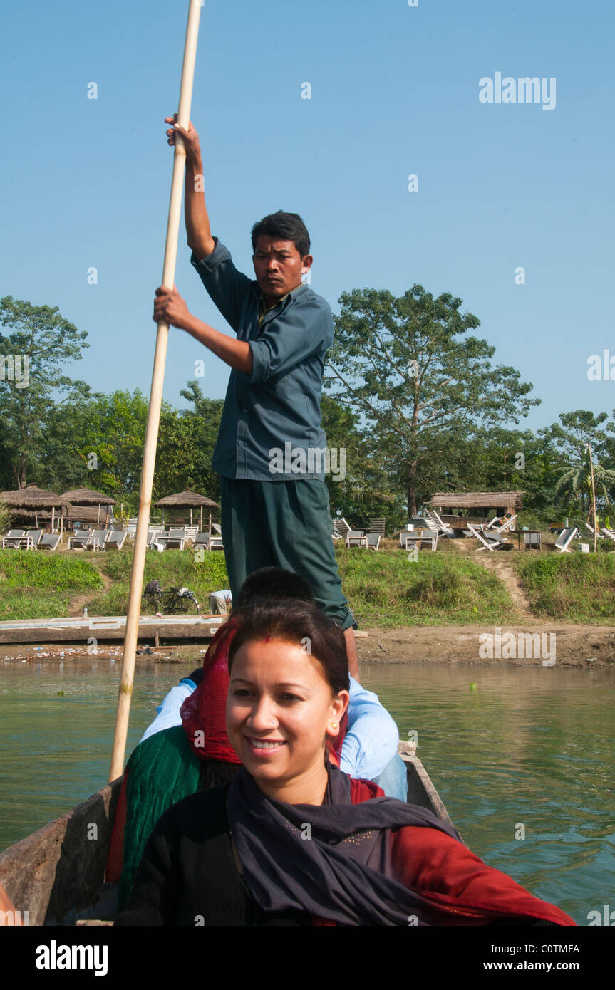 Chitwan national park canoe hi-res stock photography and images - Alamy
