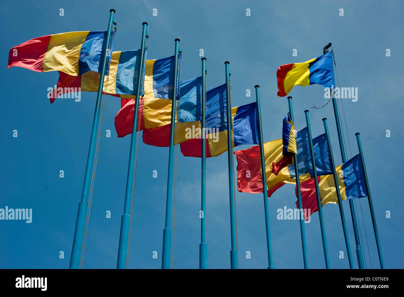 Romanian flags hi-res stock photography and images - Alamy