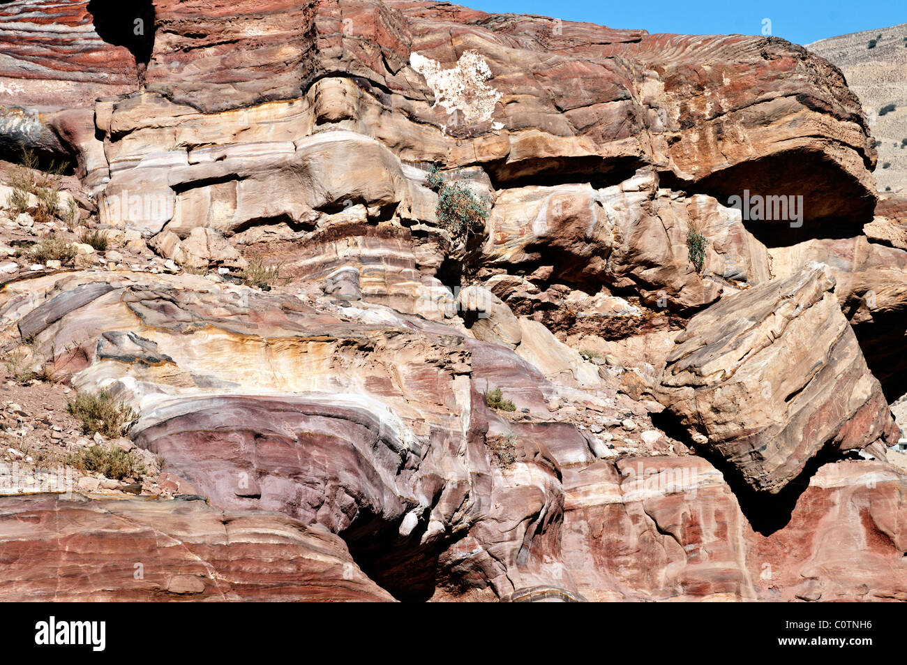 Petra royal kingdom of Jordan, rock formations Stock Photo - Alamy