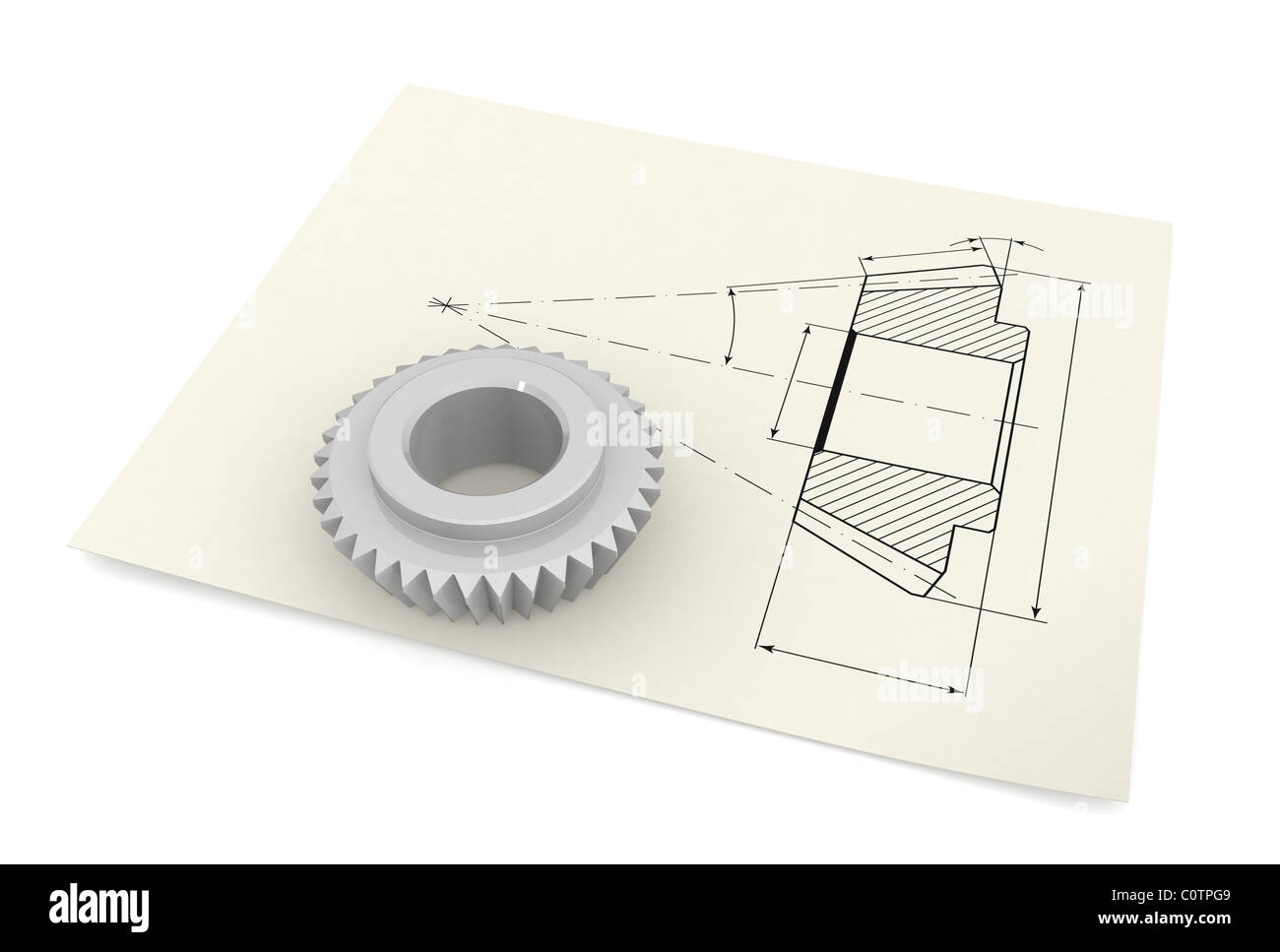 Gear Drawing With Dimension