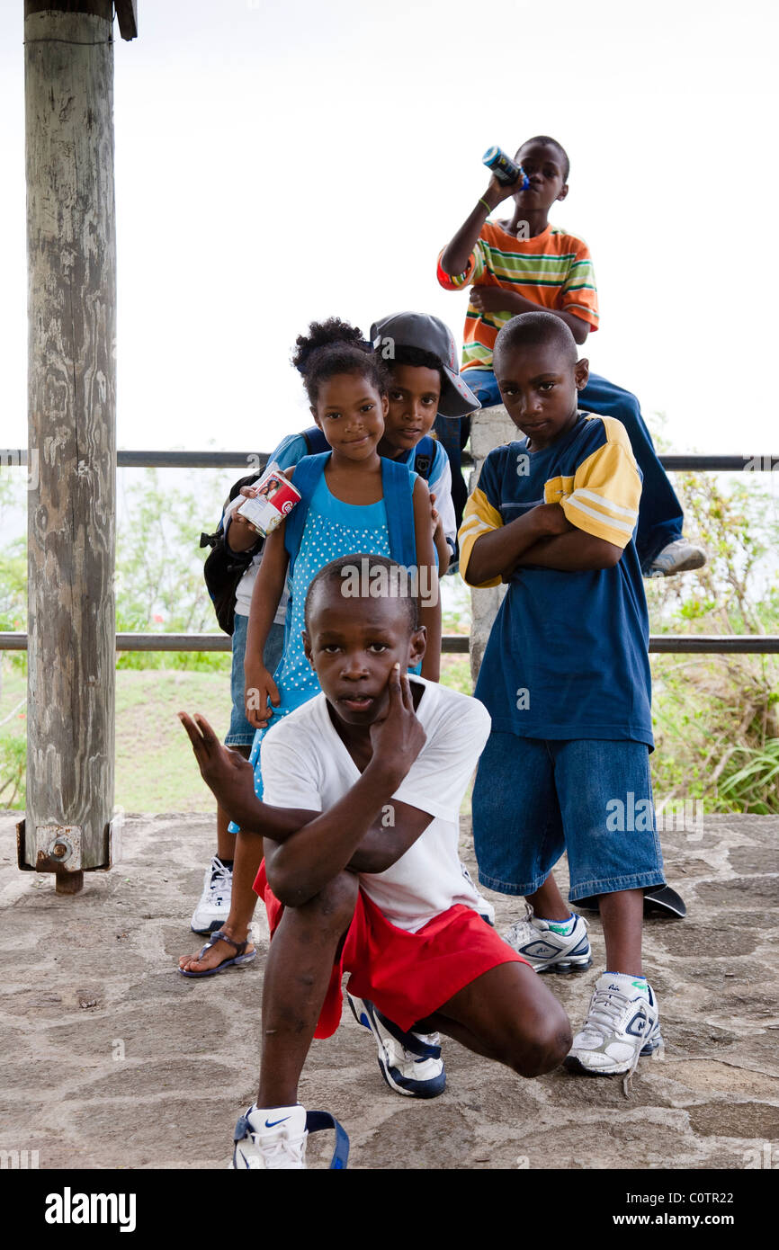 Children st lucia caribbean hi-res stock photography and images - Alamy