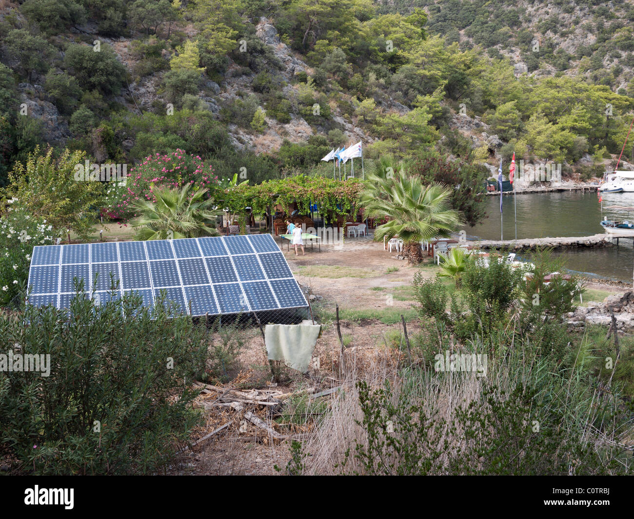 Solar panels to generate electricity for a remote beach restaurant in ...