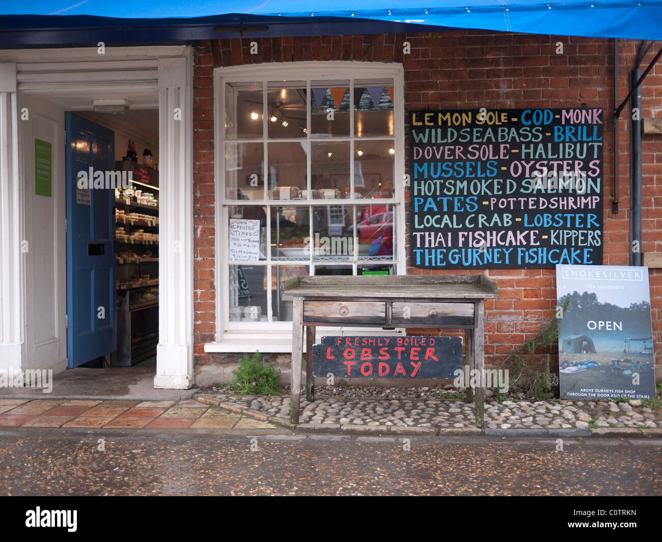 Gurneys fish shop, Burnham Market, Norfolk England Stock Photo - Alamy