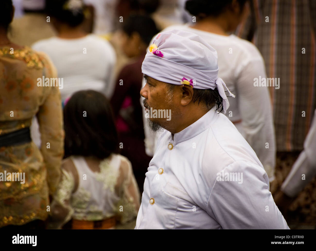 A Hindu Holy Man waits for worshipers at the most important temple in ...