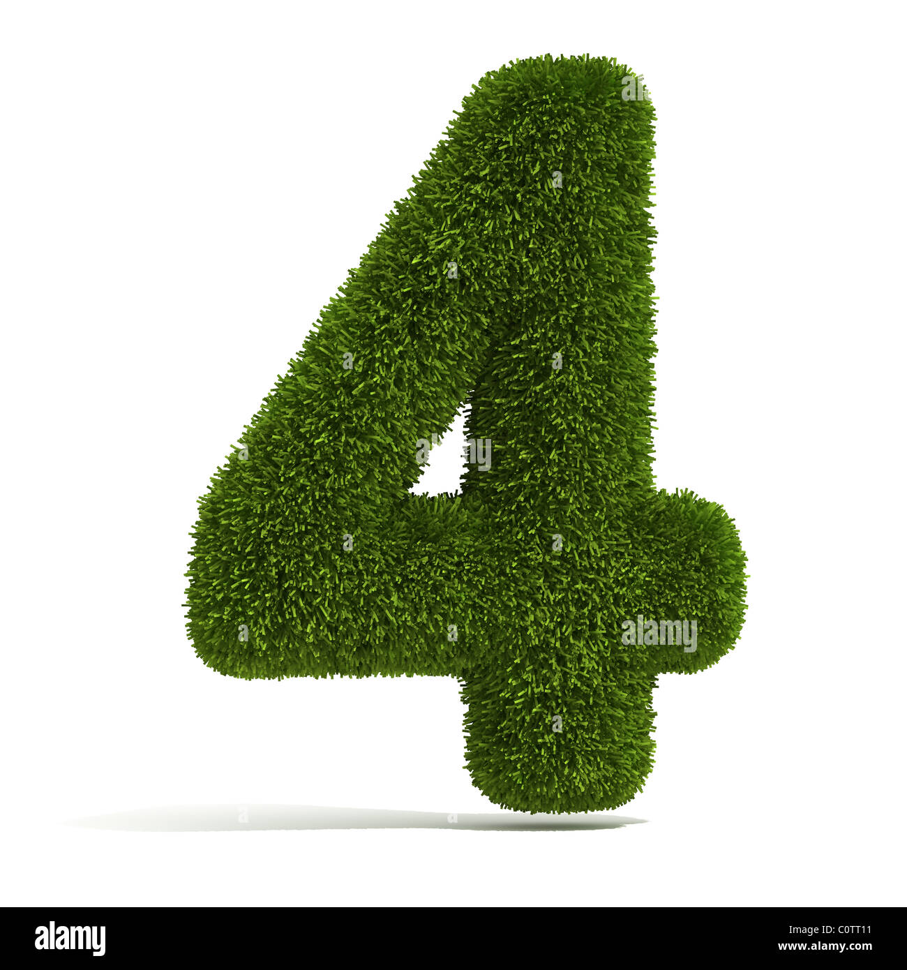 The Number 4 - Grass Stock Photo - Alamy