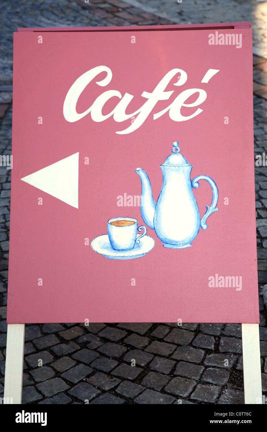 Old-fashioned cafe sign Stock Photo - Alamy