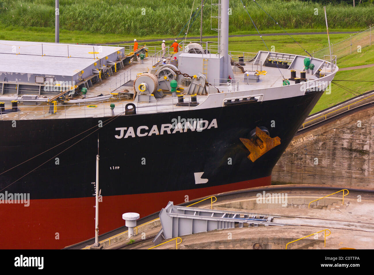 PANAMA - Ship at Miraflores Locks on the Panama Canal Stock Photo - Alamy
