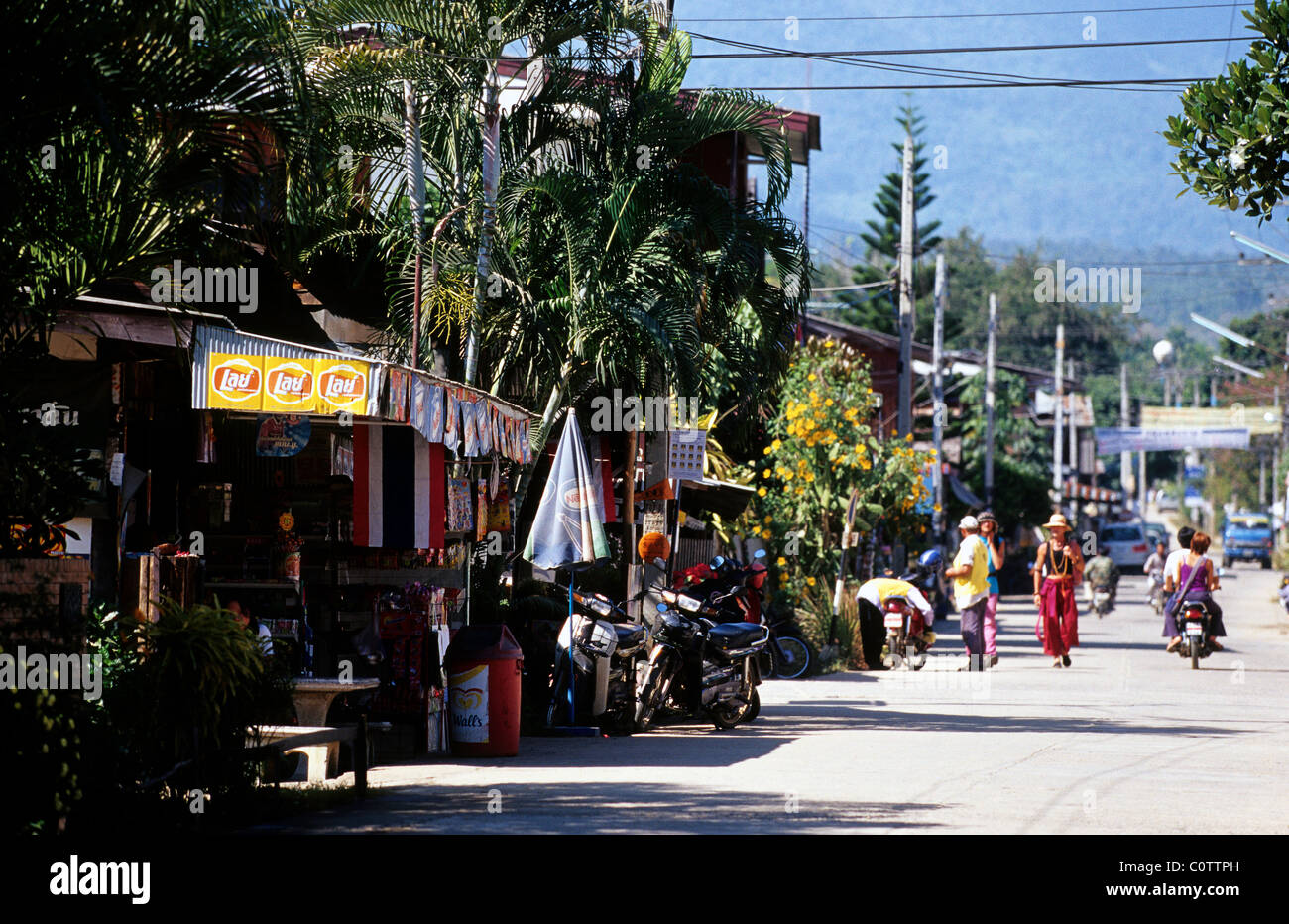 Thailand, Mae Hong Son, Pai, main street Stock Photo - Alamy