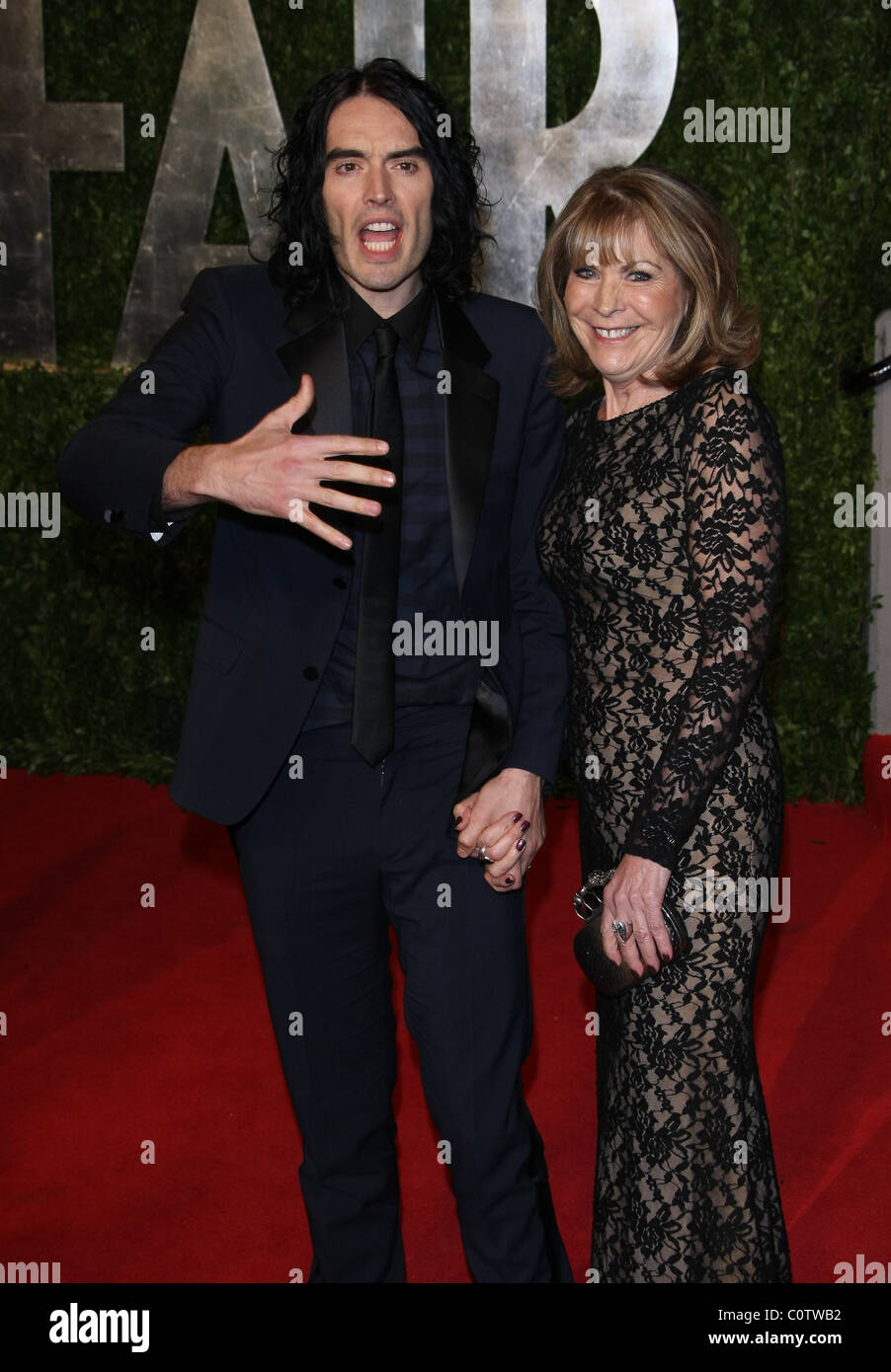 RUSSELL BRAND MOTHER 2011 VANITY FAIR OSCAR PARTY LOS ANGELES ...