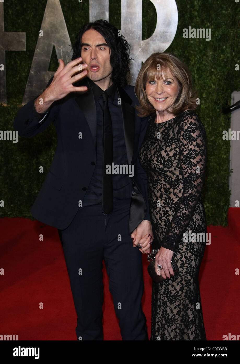 RUSSELL BRAND MOTHER 2011 VANITY FAIR OSCAR PARTY LOS ANGELES ...