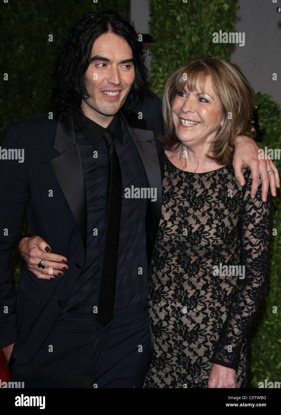 RUSSELL BRAND MOTHER 2011 VANITY FAIR OSCAR PARTY LOS ANGELES ...