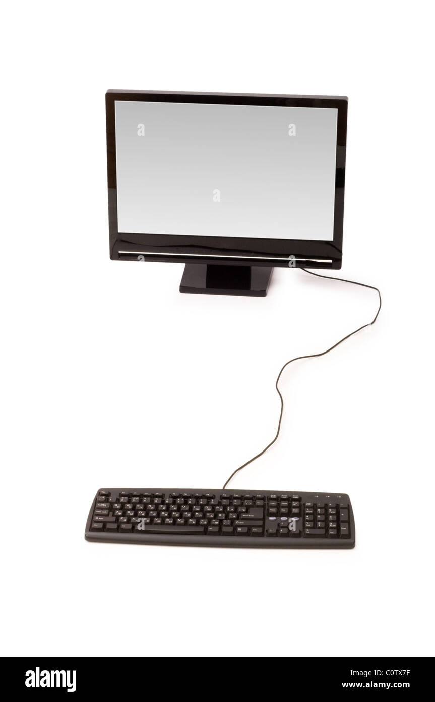Personal computer isolated on the white background Stock Photo - Alamy