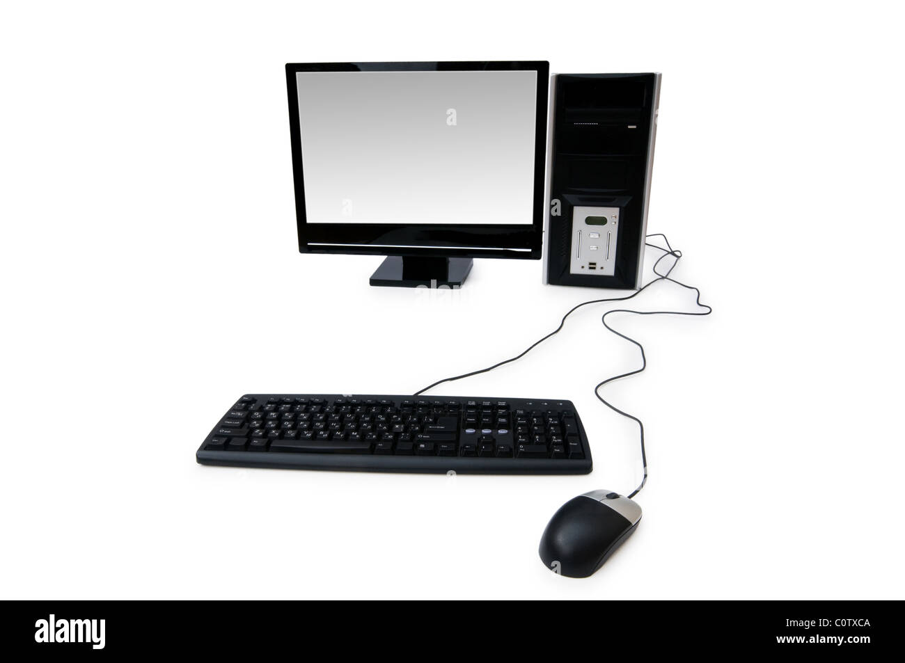 Personal computer isolated on the white background Stock Photo - Alamy