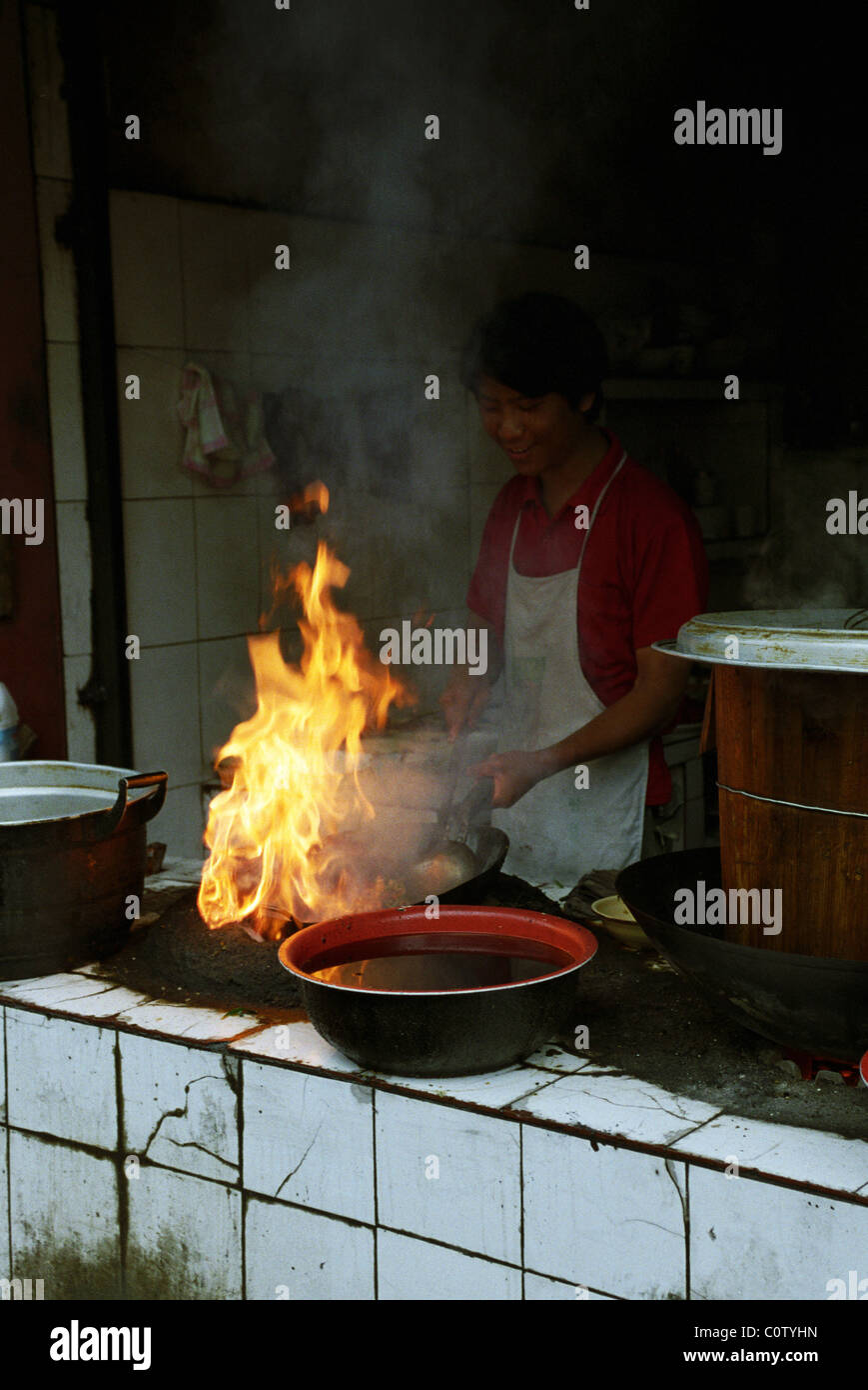 Wok cooking in China Stock Photo - Alamy