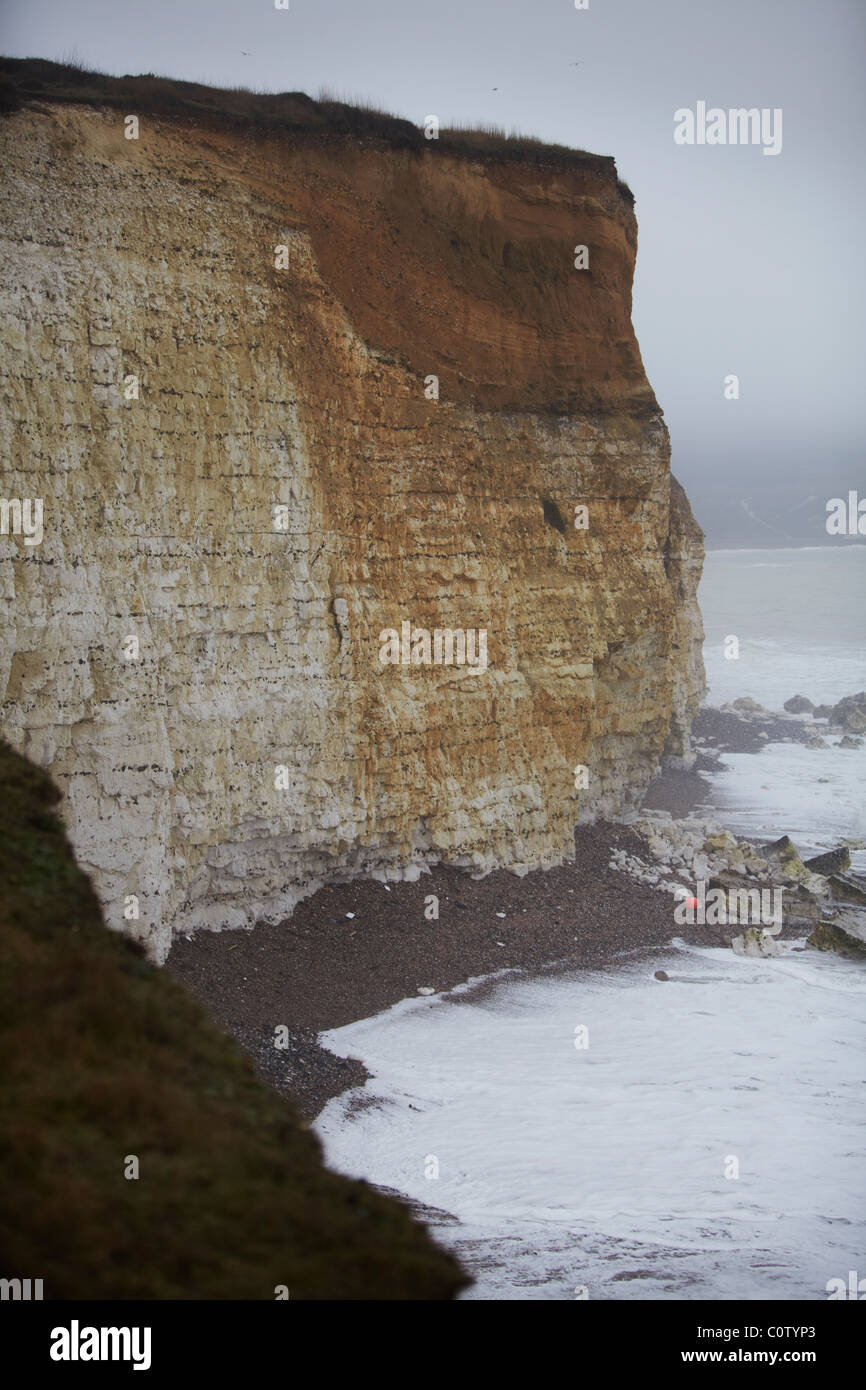 cliffs in mist south coast Stock Photo - Alamy