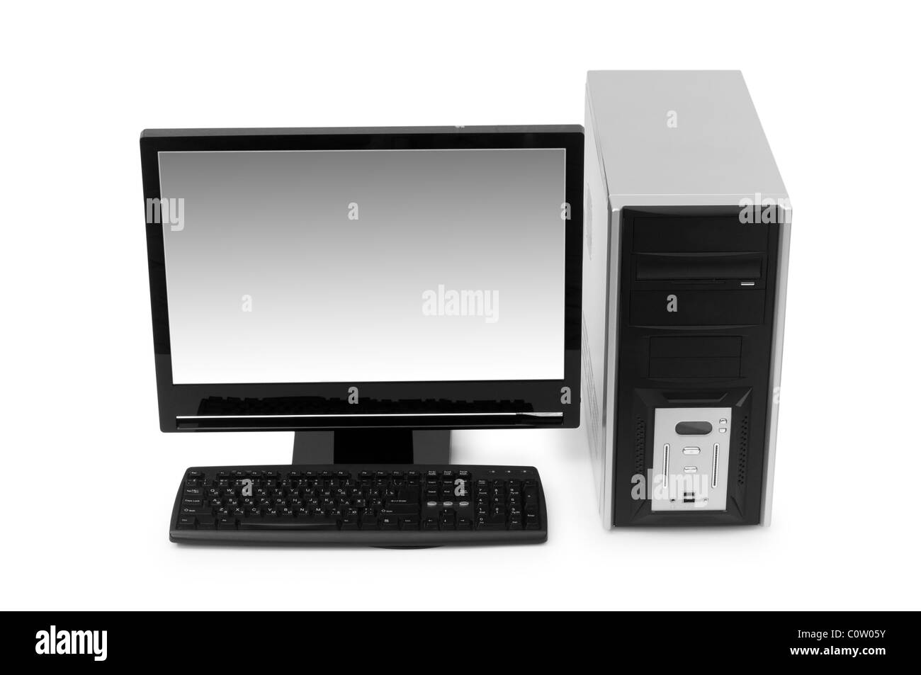 Desktop computer isolated on the white background Stock Photo - Alamy