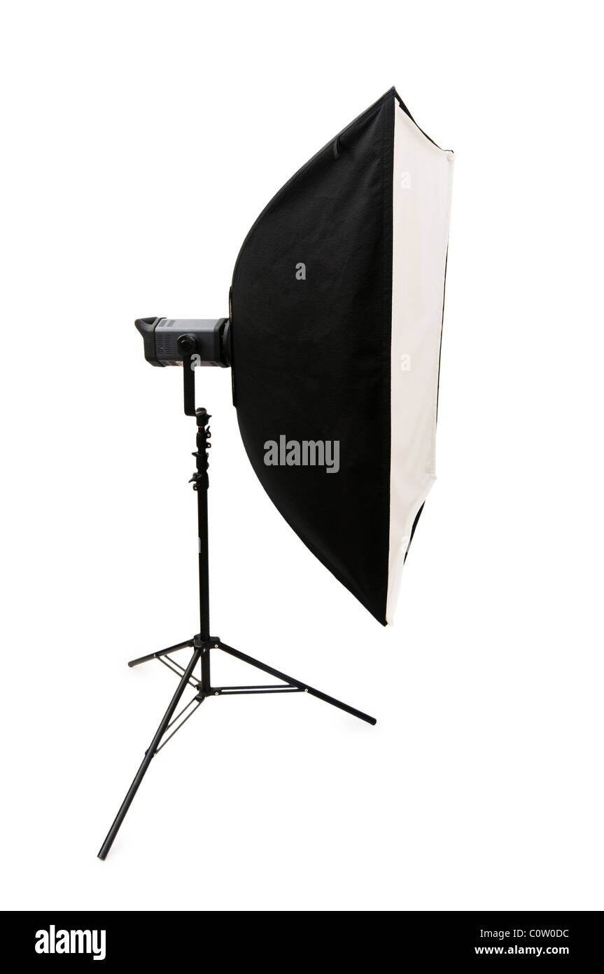 Studio strobe isolated on the white background Stock Photo - Alamy