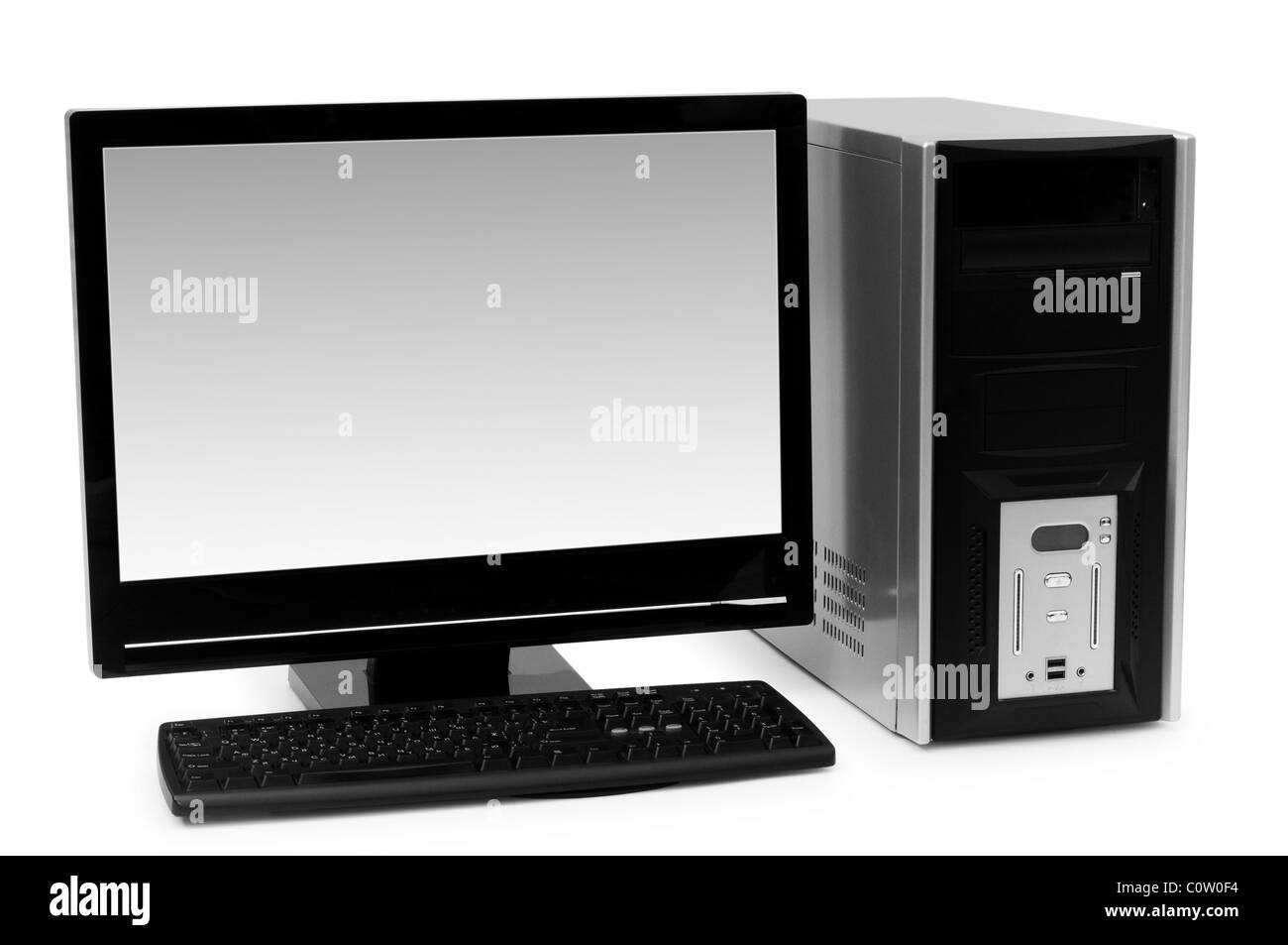Desktop computer isolated on the white background Stock Photo - Alamy
