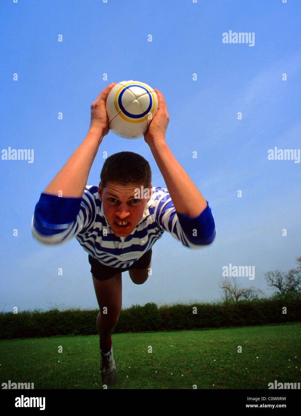 Scoring try ball line dive hi-res stock photography and images - Alamy