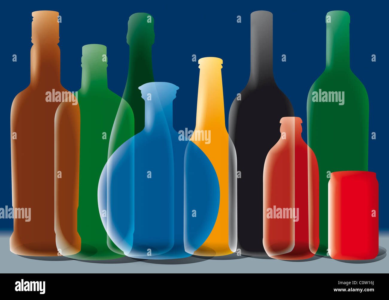 Alcohol bottles background Stock Photo - Alamy