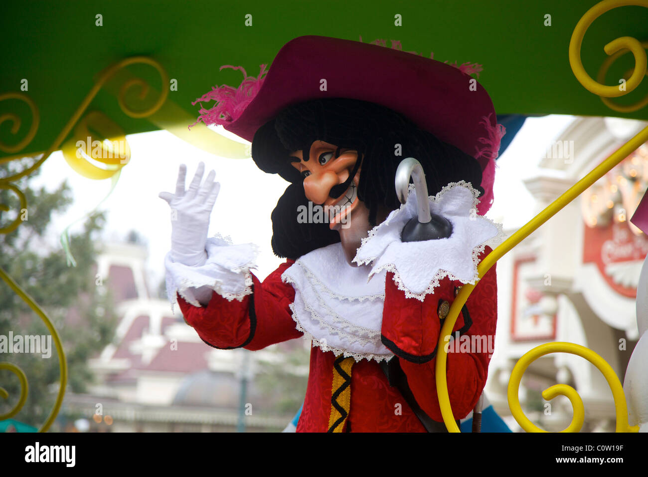 Disney character parade down Main Street at Disneyland Paris in France ...
