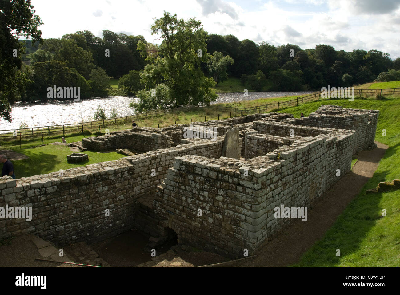 NORTHUMBRIA; NR. CHOLLERTON; CHESTERS ROMAN FORT; REMAINS OF THE BATH ...